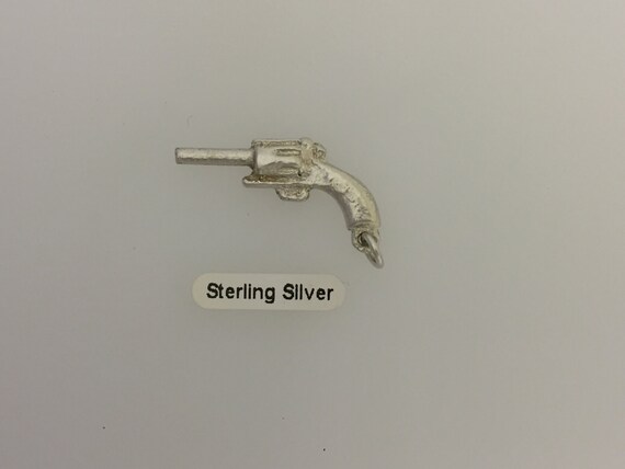 Sterling Silver Revolver Pistol - Gem