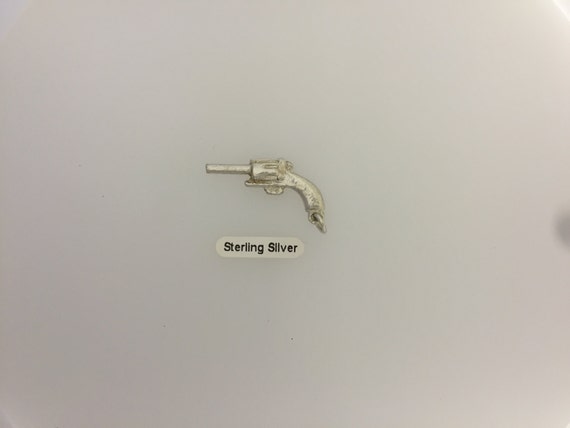 Sterling Silver Revolver Pistol - Gem
