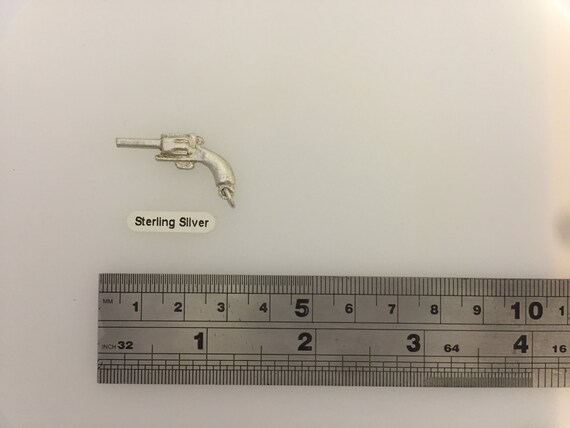 Sterling Silver Revolver Pistol - Gem