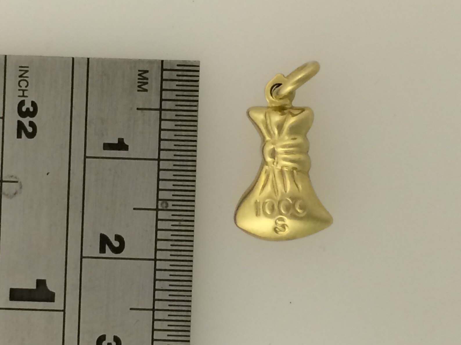 9ct Gold Swag Bag Charm | Etsy