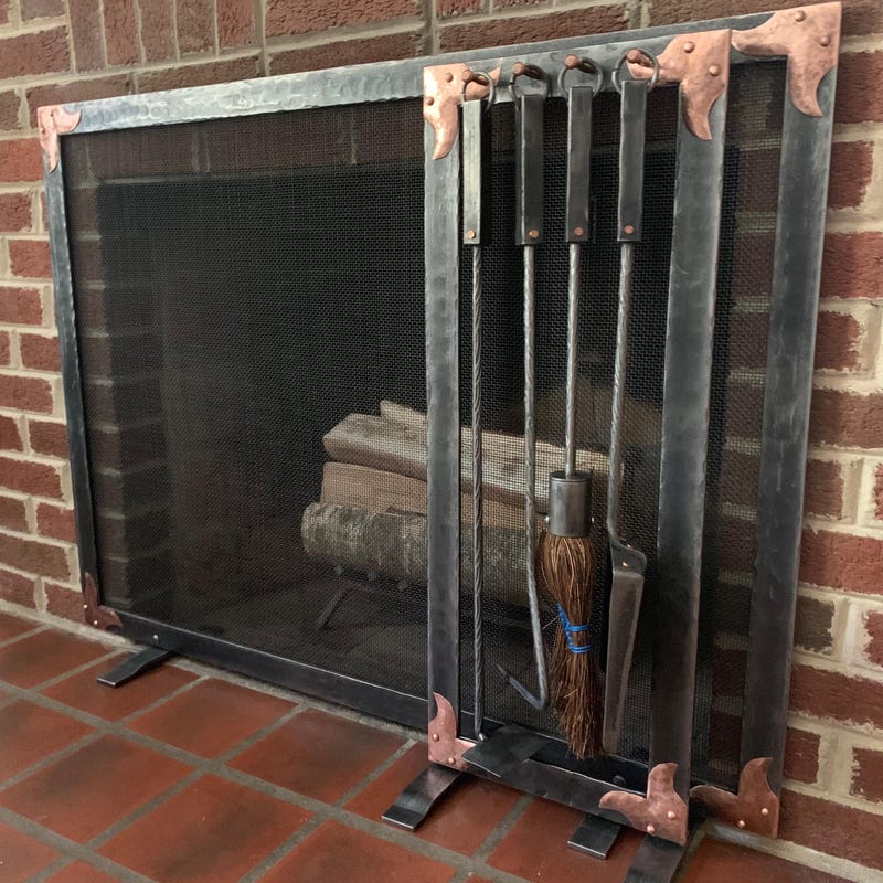 Copper Fireplace Screens - Etsy