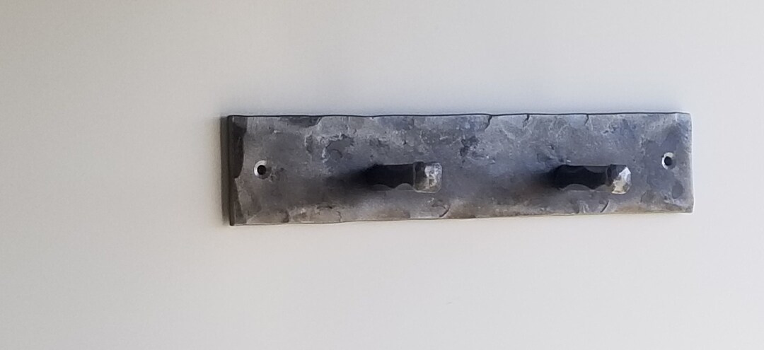 FORGED WALL Hanger With 2 Hammered Pegs - Etsy