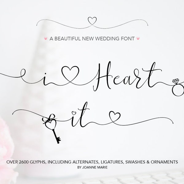 Heart Swash Font - Etsy