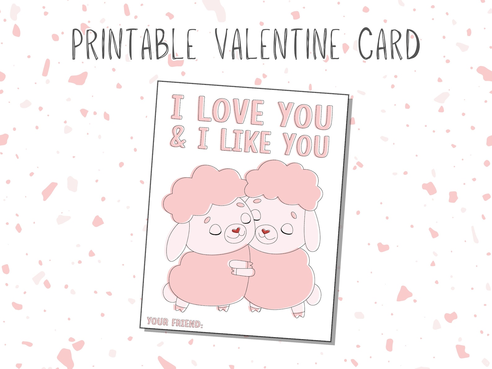 Love You and Like You Card | Printable Valentine Cards for Kids ...
