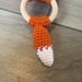 Crochet Fox Teething Ring, Natural Wooden Teething Ring, Crochet ...