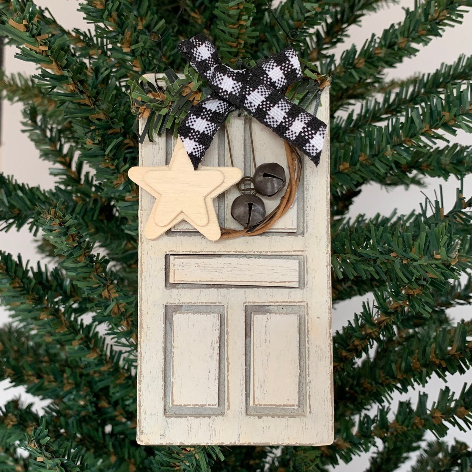 Mini Front Door Christmas Ornament Farmhouse Holiday Decor - Etsy