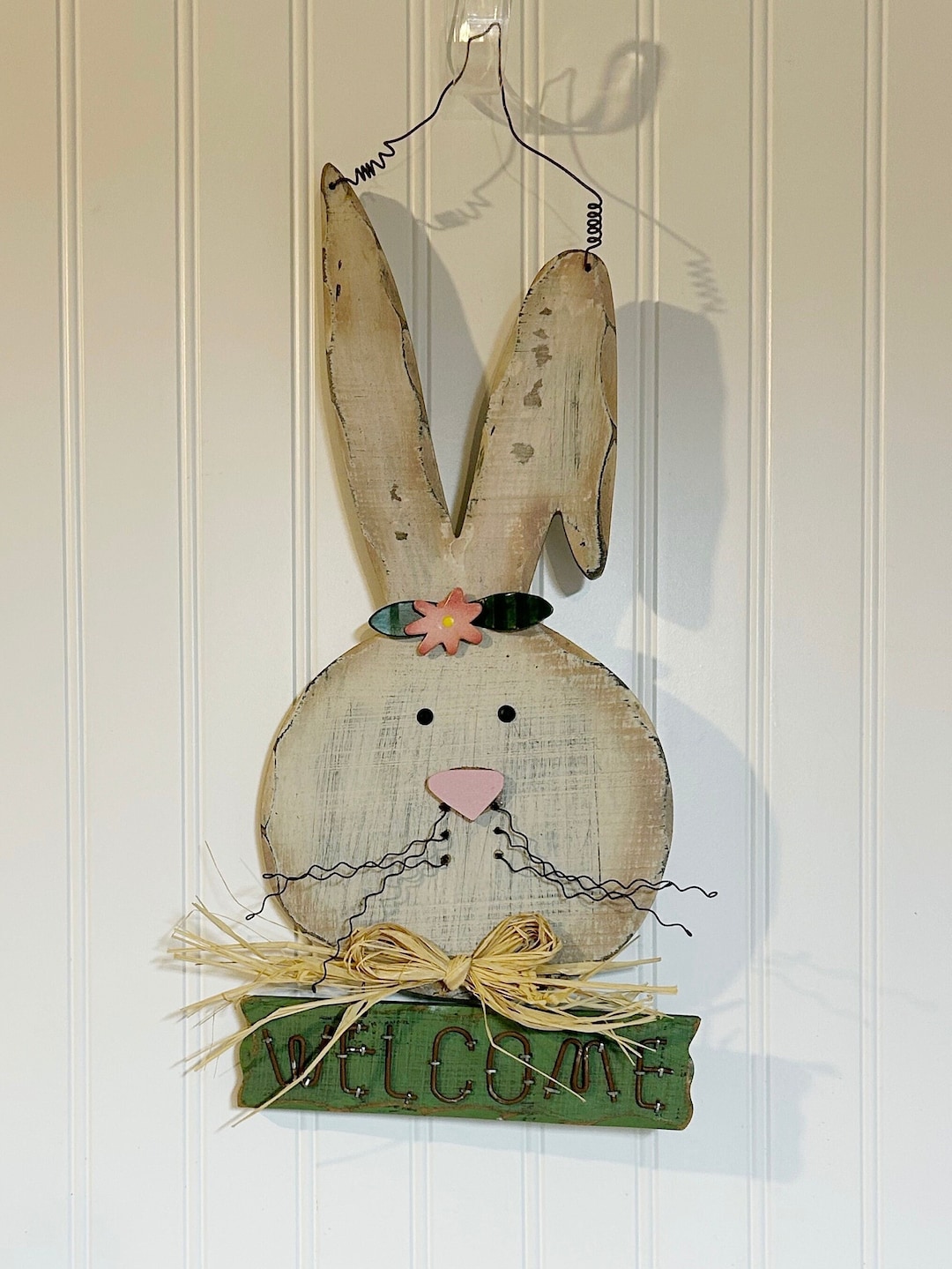 Rustic Vintage Easter Bunny Wall Decor Primitive Farmhouse Decor - Etsy