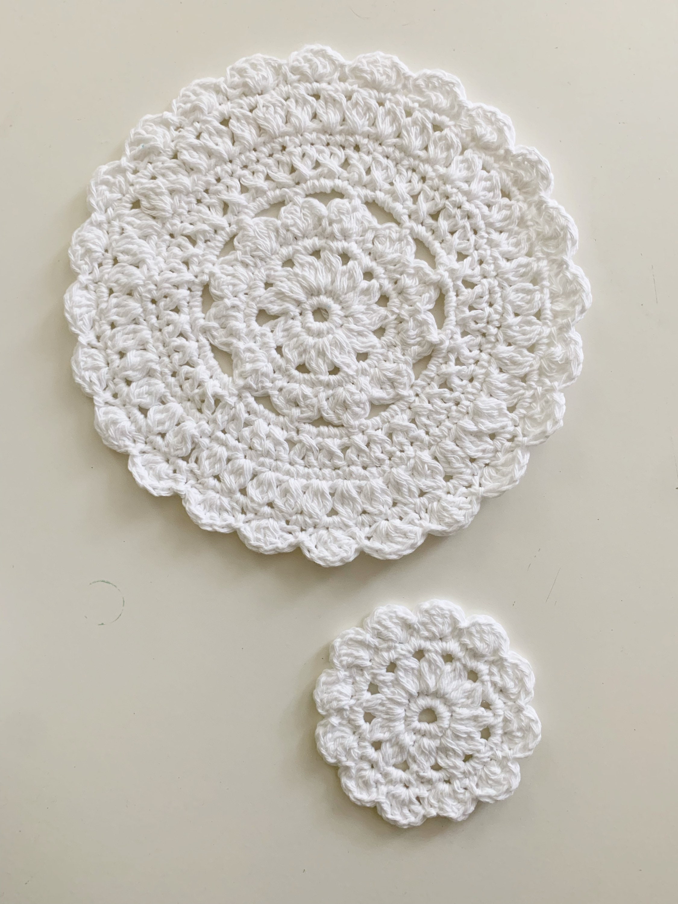 Farmhouse table decor crochet coaster kitchen placemat | Etsy