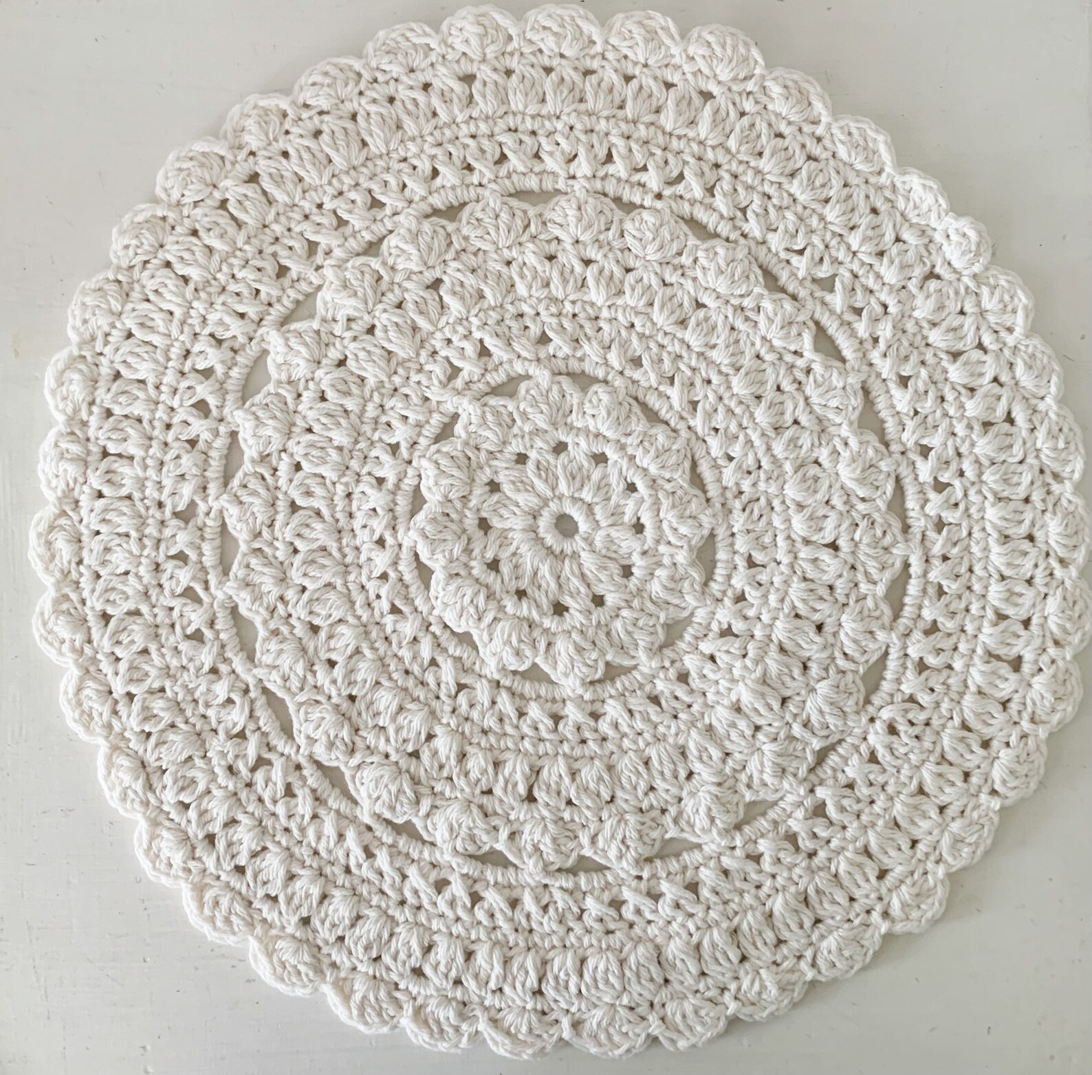 Beige Cotton Placemat Farmhouse Doily Decor Living Room - Etsy