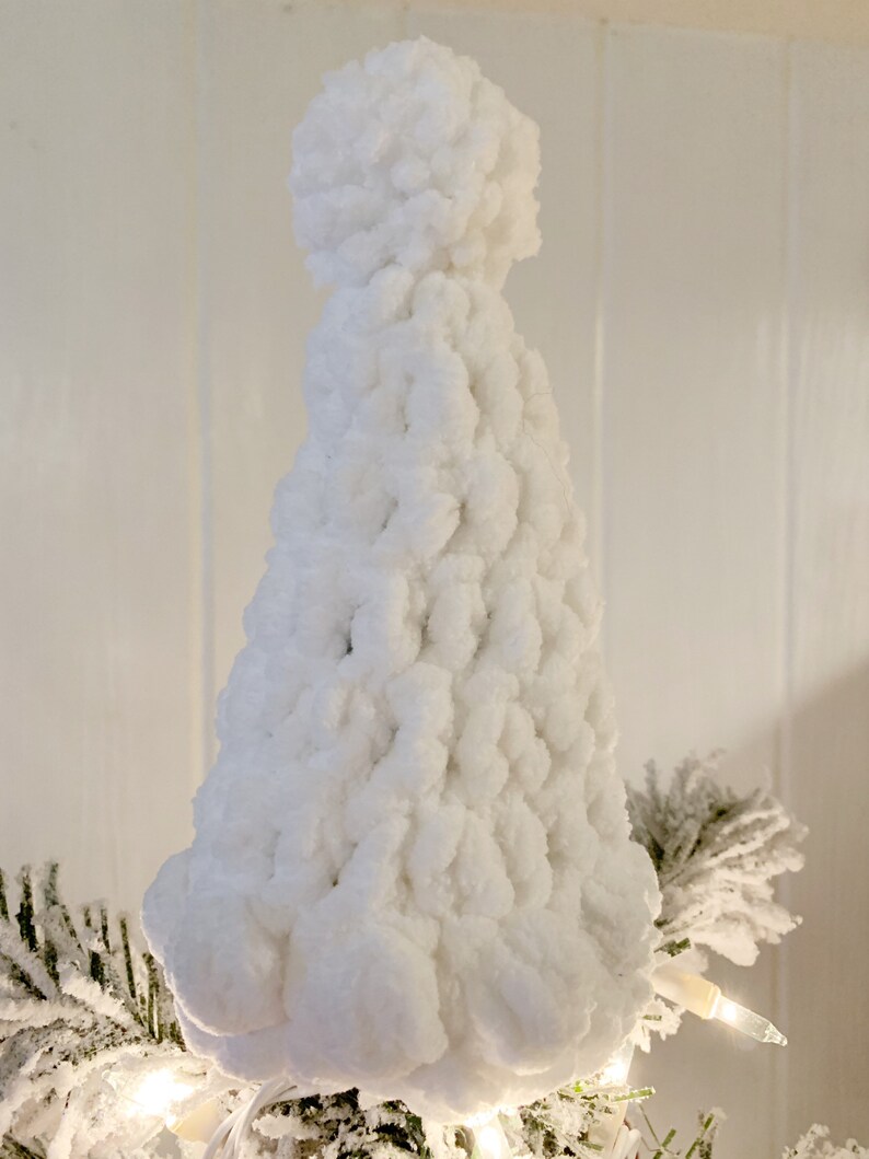White Santa Hat Christmas Tree Topper Christmas Tree Decor - Etsy
