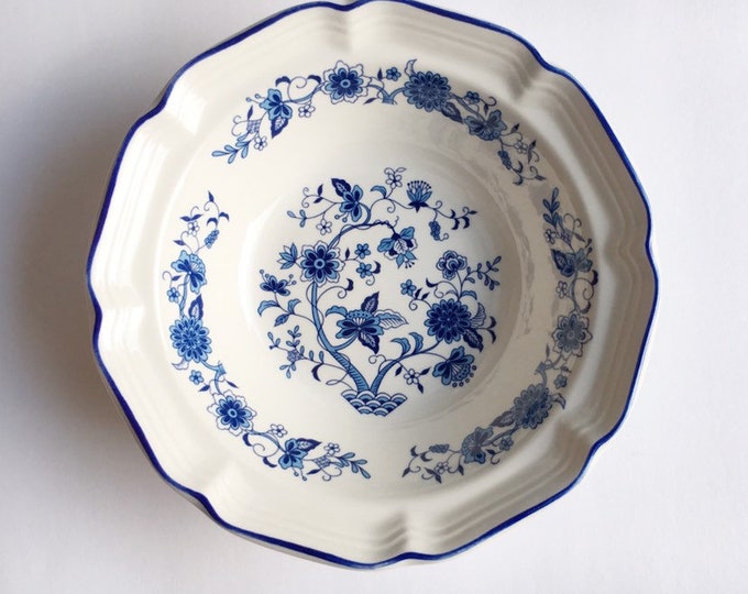 Vintage Ceramic Bowl by Hankook - "seine Blue Onion" Cereal Bowl - Blue ...
