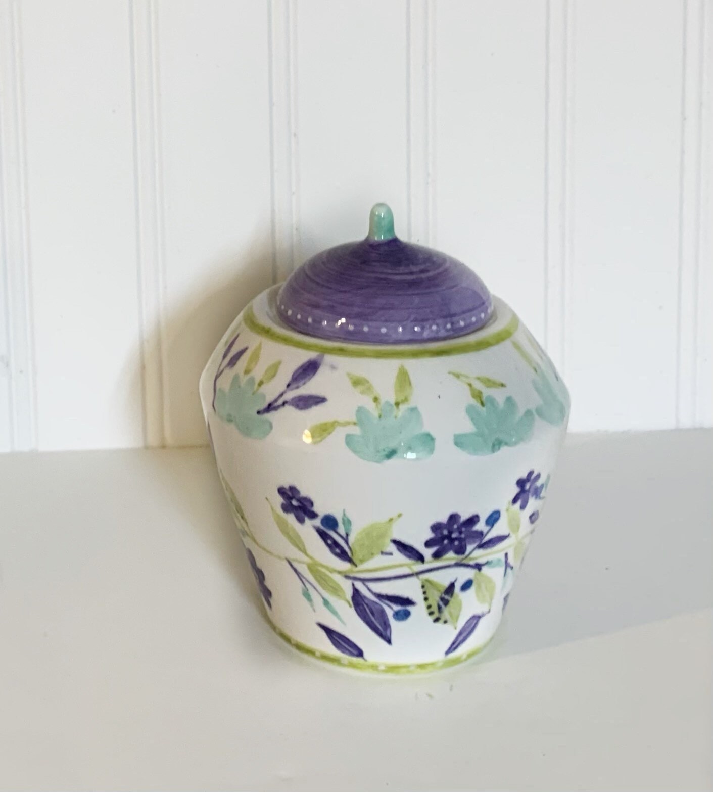 Mint Trellis Sugar Bowl With Lid by Block Vintage Ceramic - Etsy