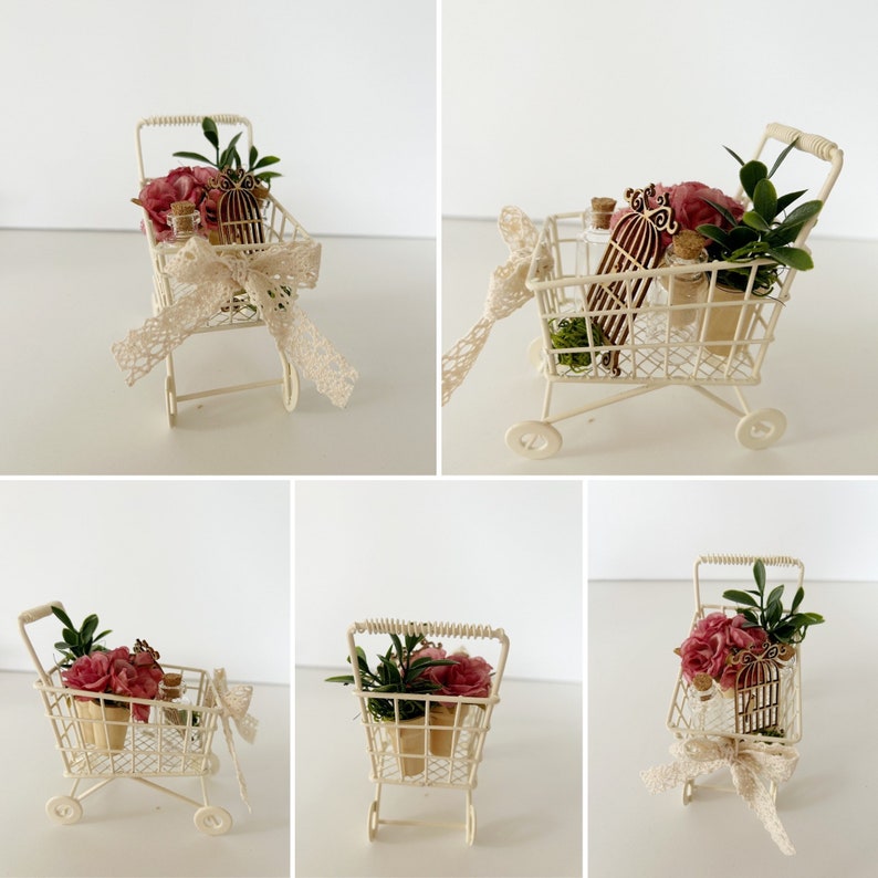 Farmhouse Tiered Tray Shopping Cart Kitchen Decor Miniature - Etsy