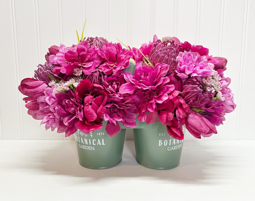 Rustic Farmhouse Table Decor - Flower Arrangement Centerpiece - Etsy