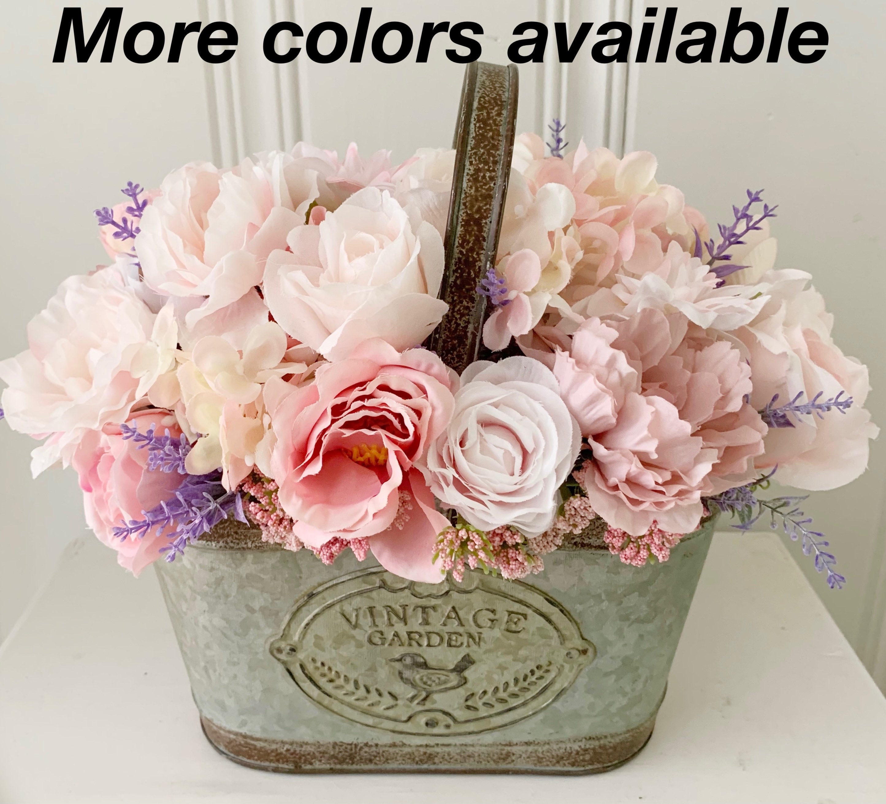 Rustic French country flower arrangement Farmhouse decor | Etsy