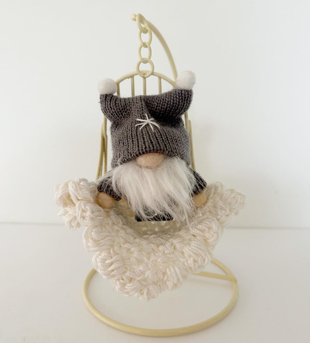 Gnome in Swing Chair Tiered Tray Farmhouse Decor - Winter and Christmas ...