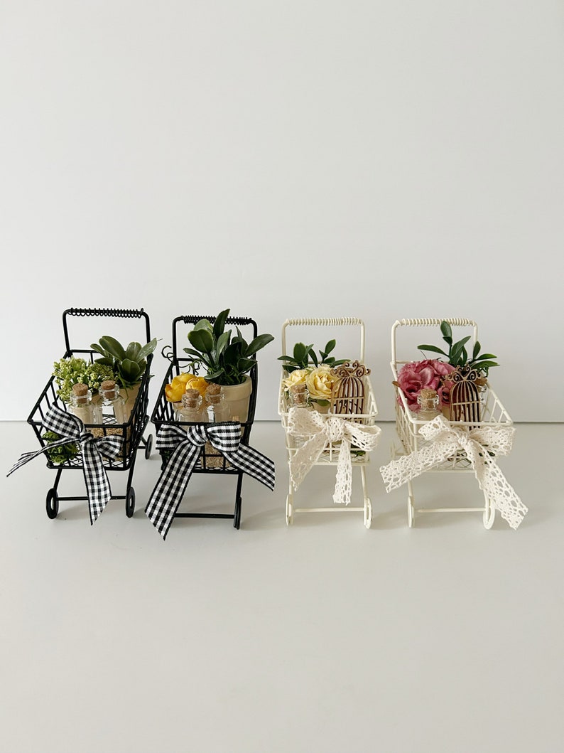 Farmhouse Tiered Tray Shopping Cart Kitchen Decor Miniature - Etsy