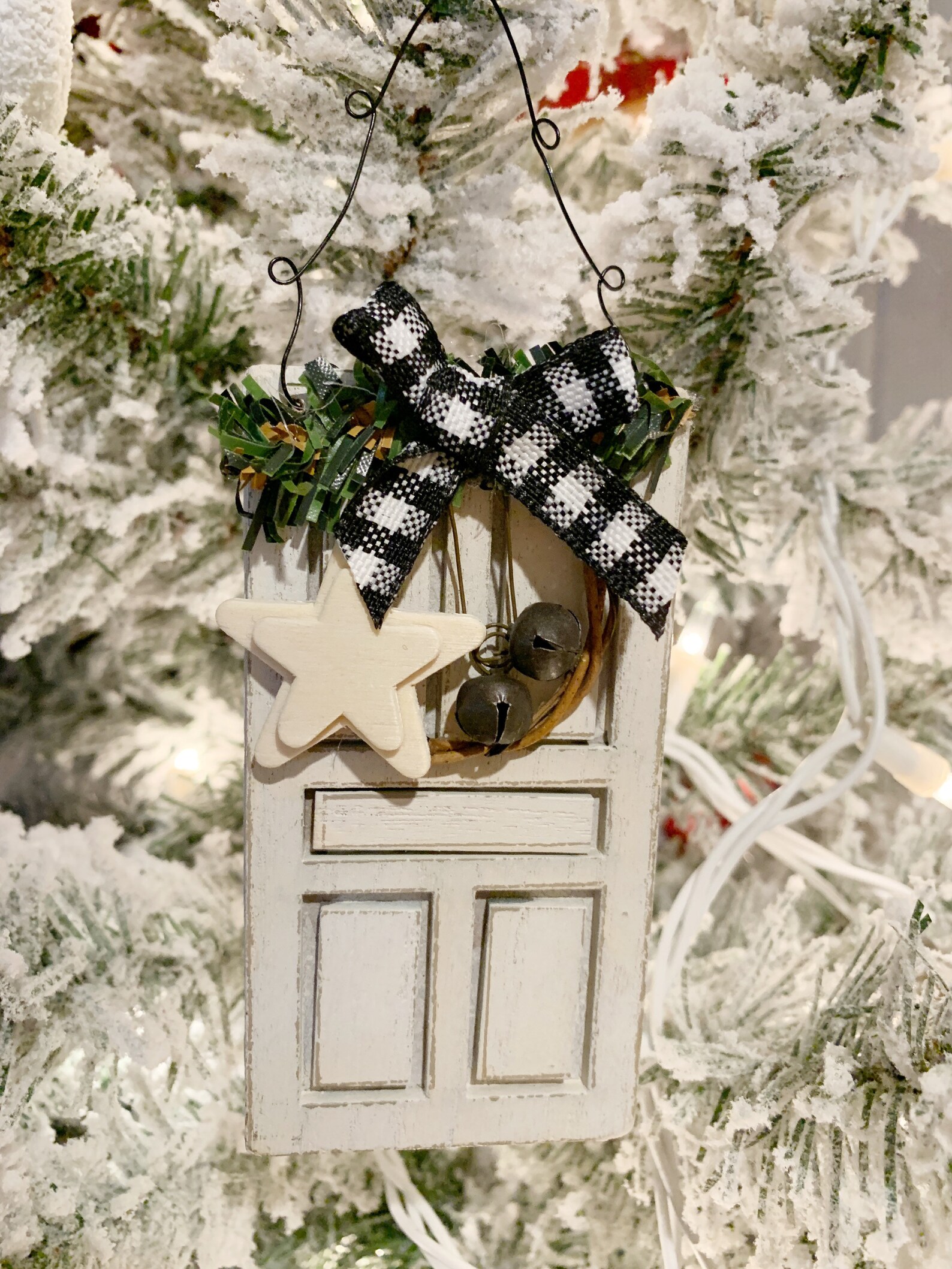 Mini Front Door Christmas Ornament Farmhouse Holiday Decor - Etsy