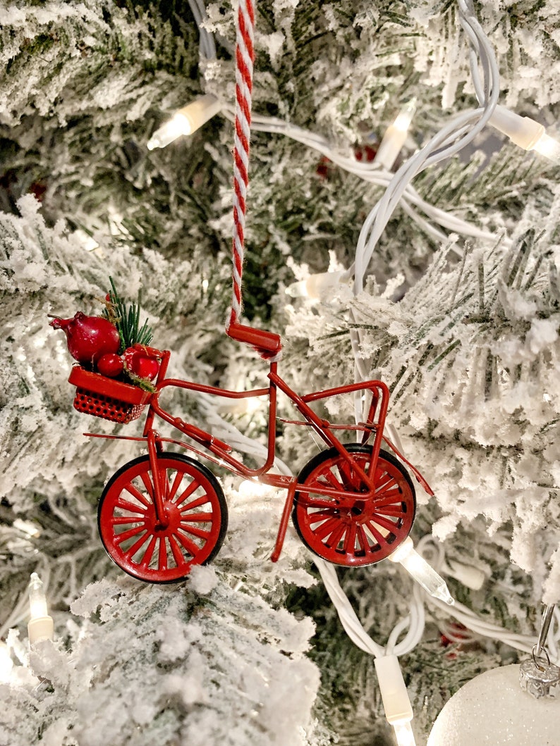 Red Mini Bike Christmas Ornament Bicycle Christmas Decor - Etsy