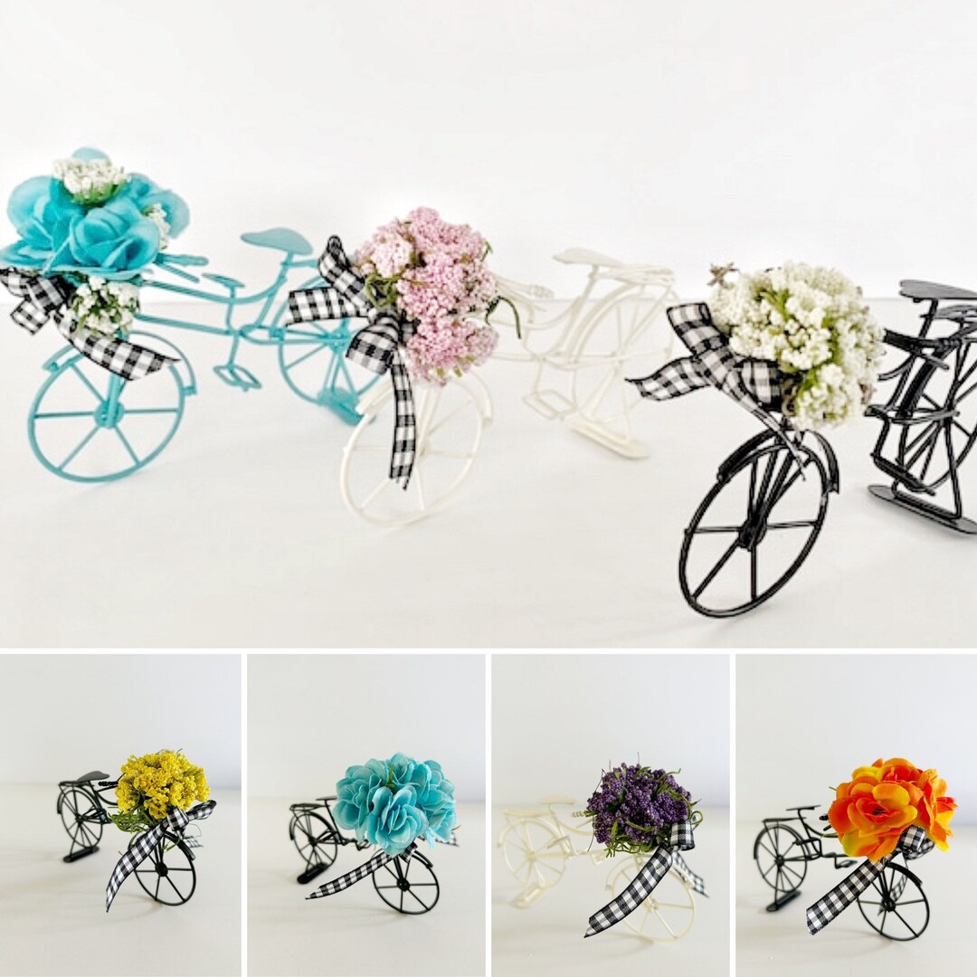 Mini Bicycle Tiered Tray Farmhouse Decor Small Metal Table Top Decor ...
