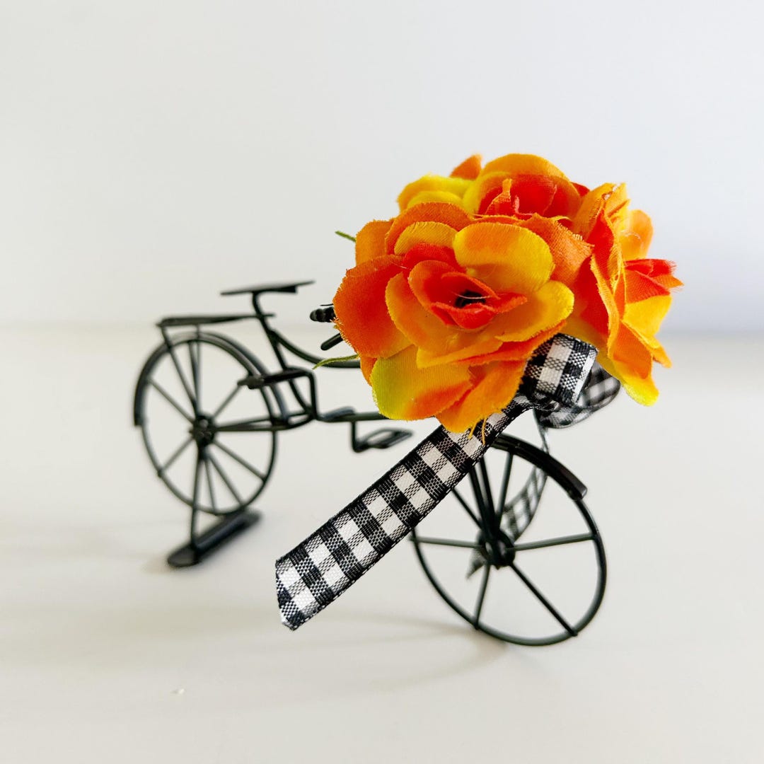 Mini Bicycle Tiered Tray Farmhouse Decor - Small Metal Table Top Decor ...