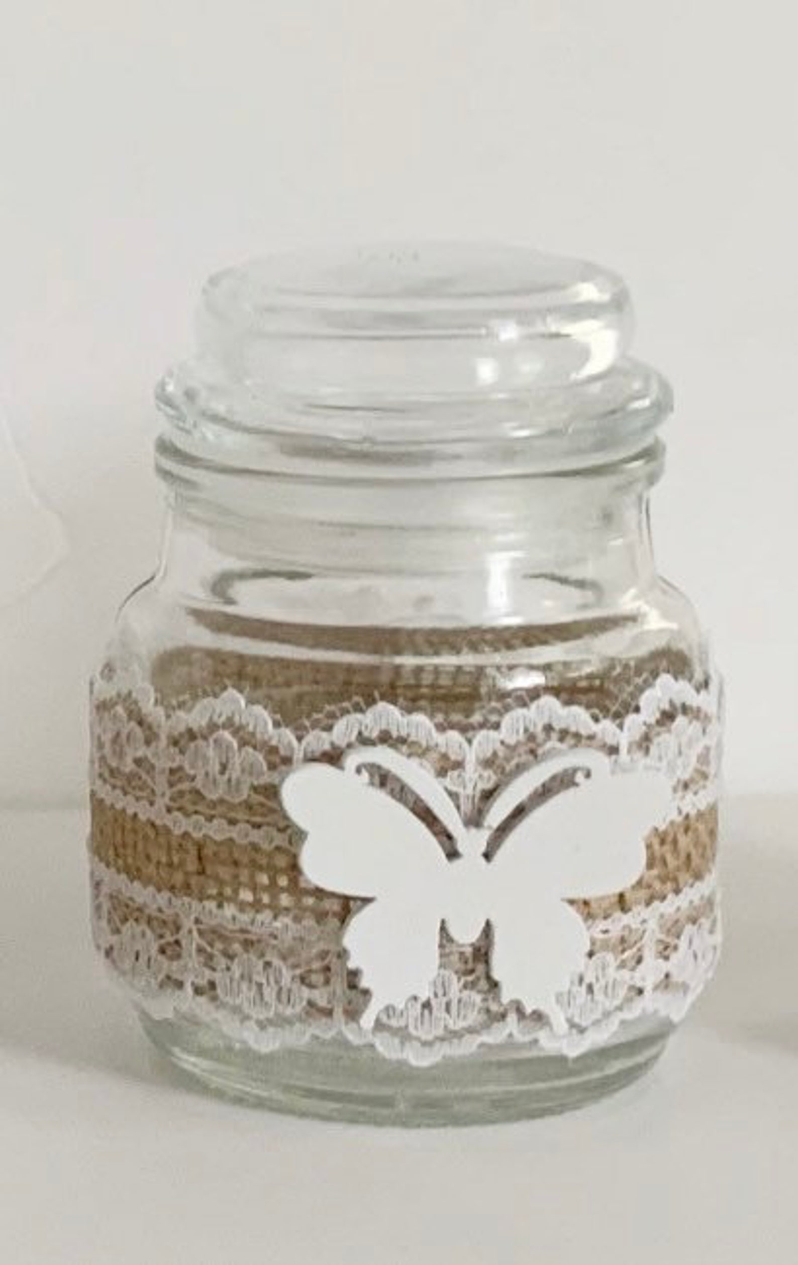 Decorative Glass Jar Small Small Shabby Style Mason Jar - Etsy
