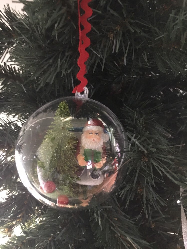 Santa Claus Christmas tree ball ornament Santa Holiday | Etsy