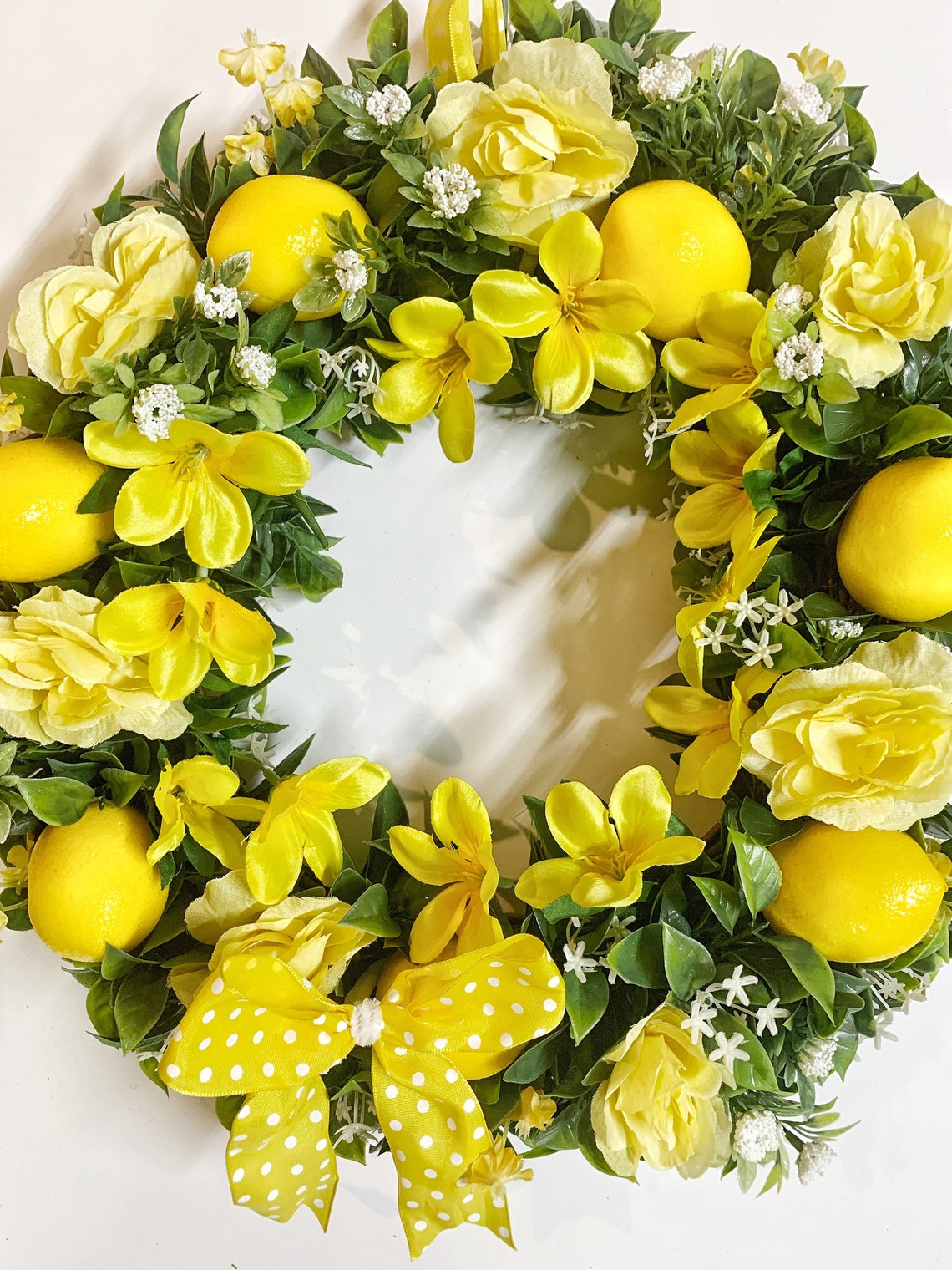 Lemon Wreath Summer Farmhouse Decor - Kitchen Decor - Etsy