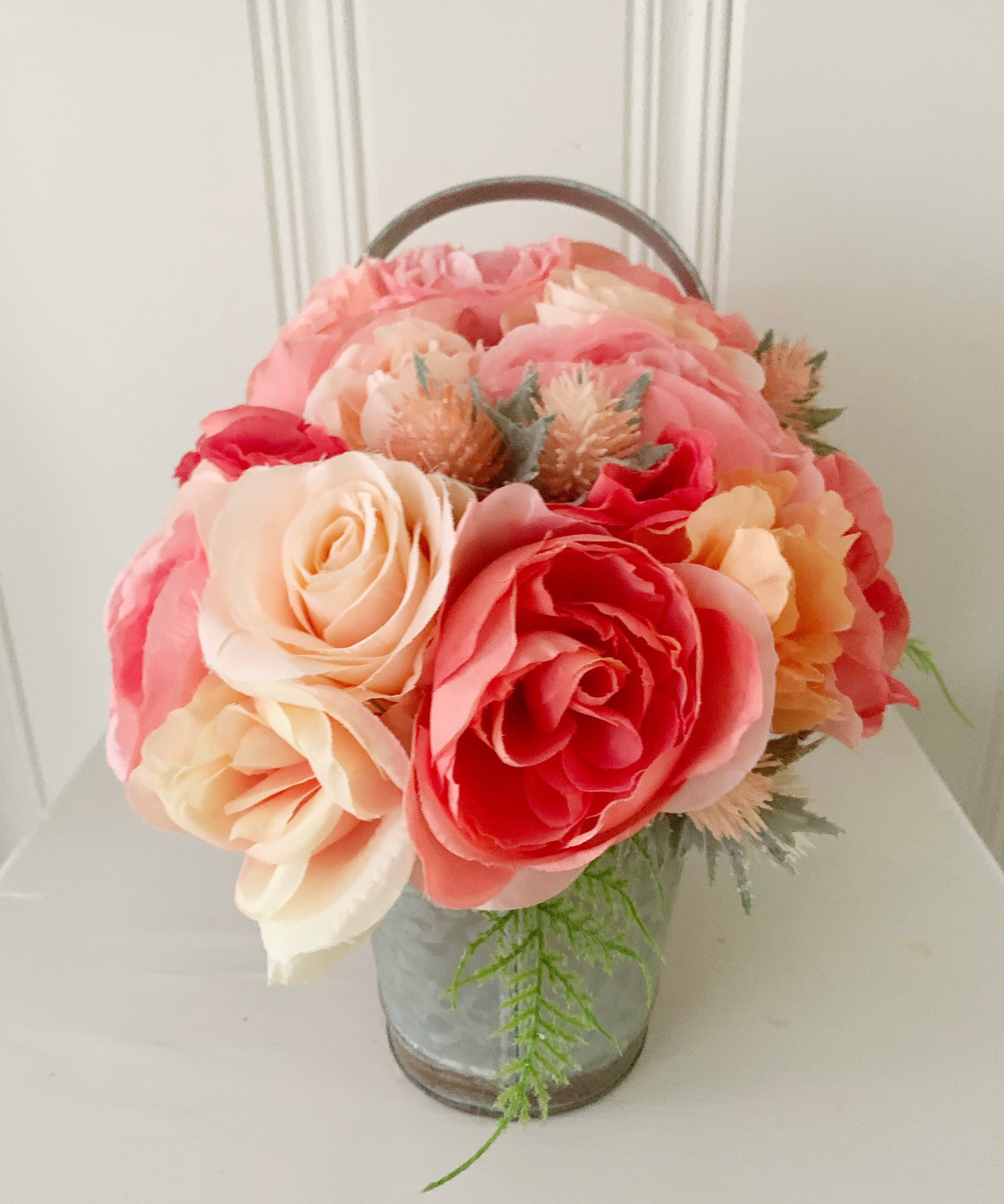 Rustic French country flower arrangement Farmhouse decor | Etsy