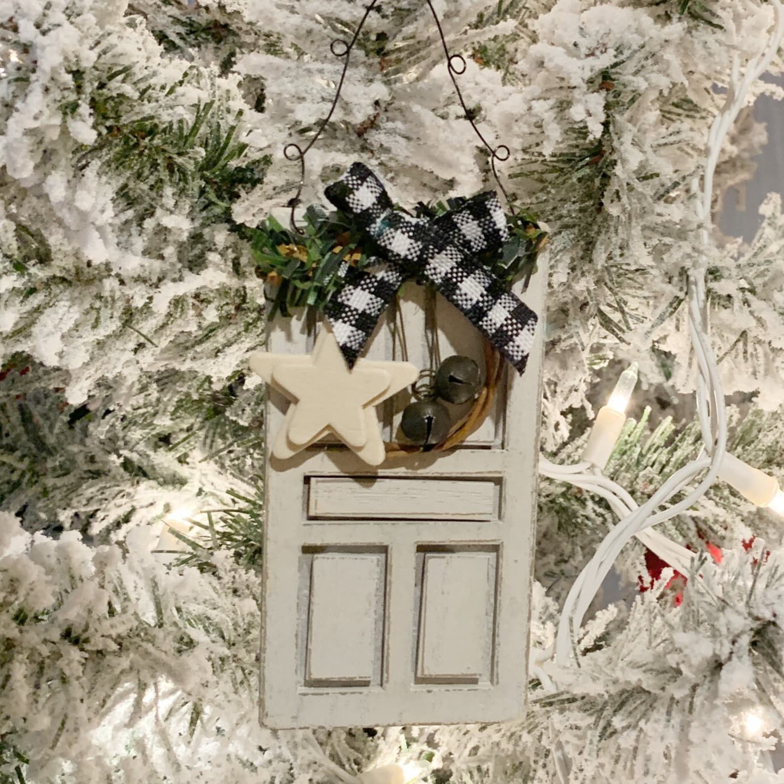 Mini Front Door Christmas Ornament Farmhouse Holiday Decor - Etsy