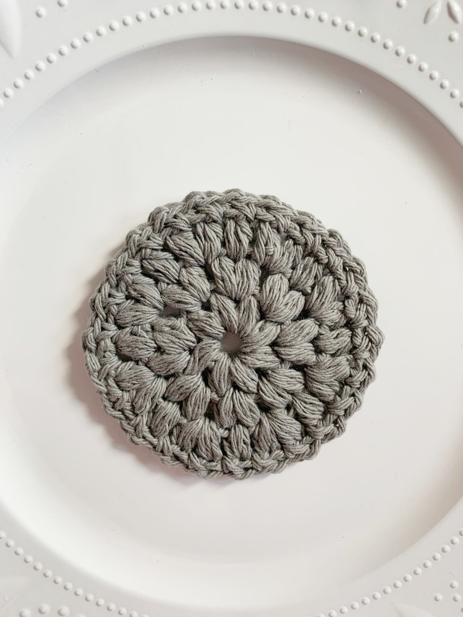 6 Gray Crochet Drink Coasters Coffee Bar Decor Coffee - Etsy