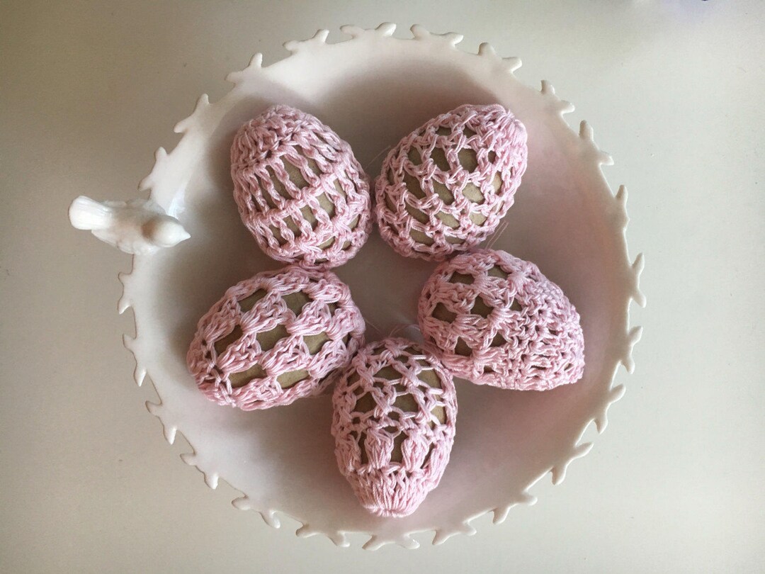 5 Blush Pink Easter Eggs Easter Decor Handmade Easter Egg Ornaments ...