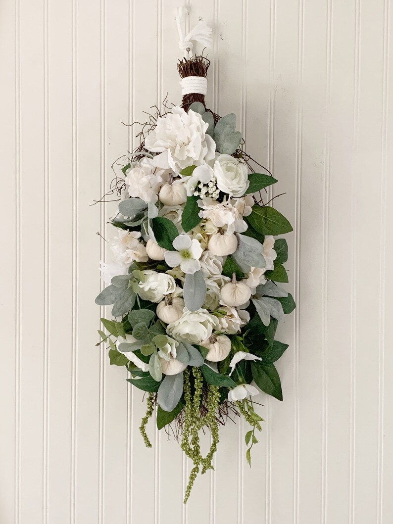 Vertical Teardrop Swag French Country Farmhouse Decor Front - Etsy