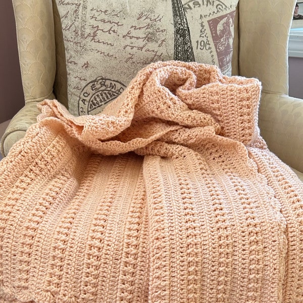 Peach Throw - Etsy