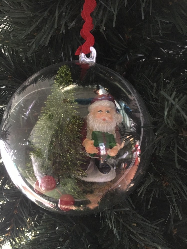 Santa Claus Christmas tree ball ornament Santa Holiday | Etsy
