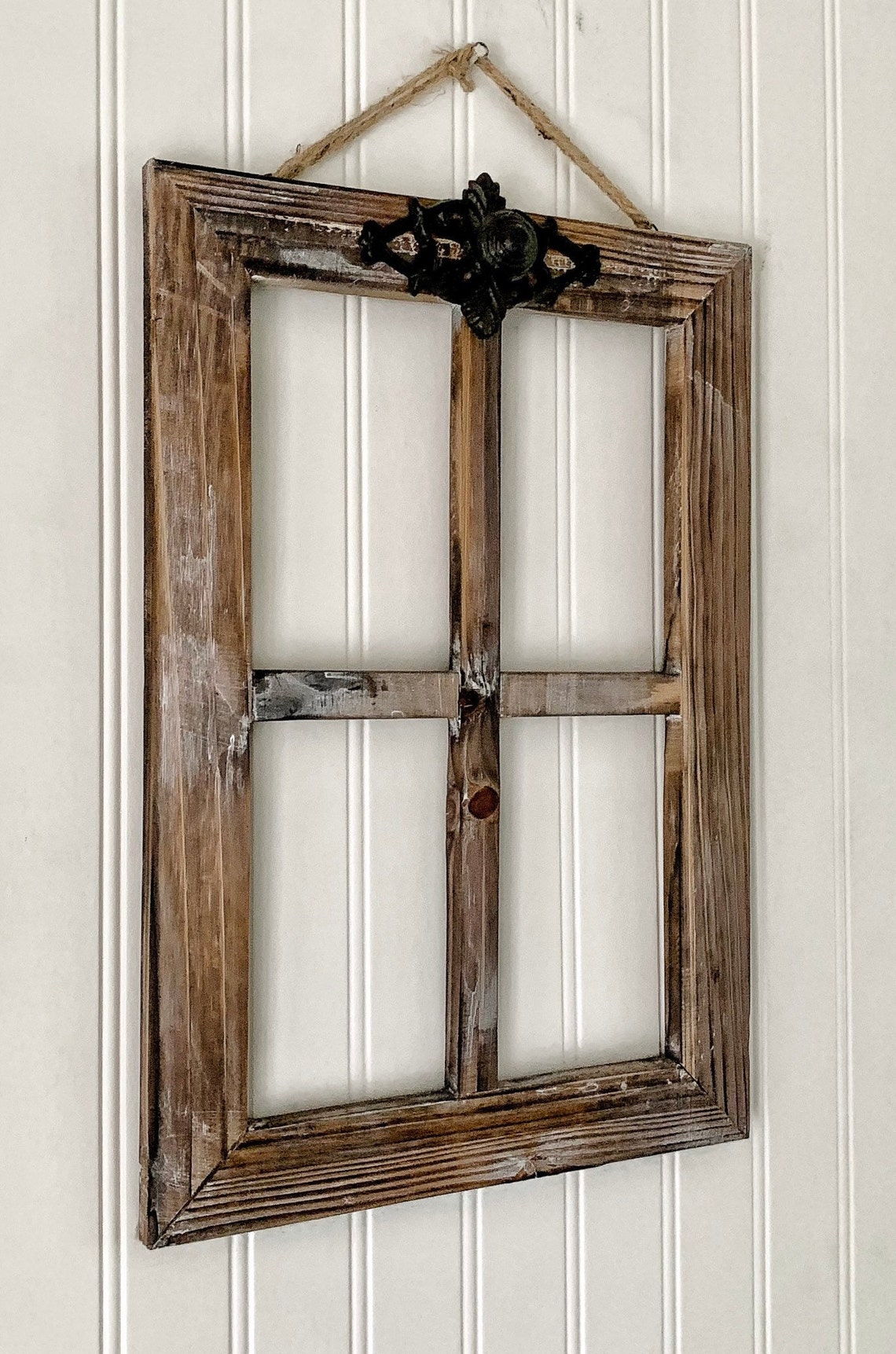Rustic Window Frame Wall Decor - Farmhouse Window Pane Wall Hanging - Etsy