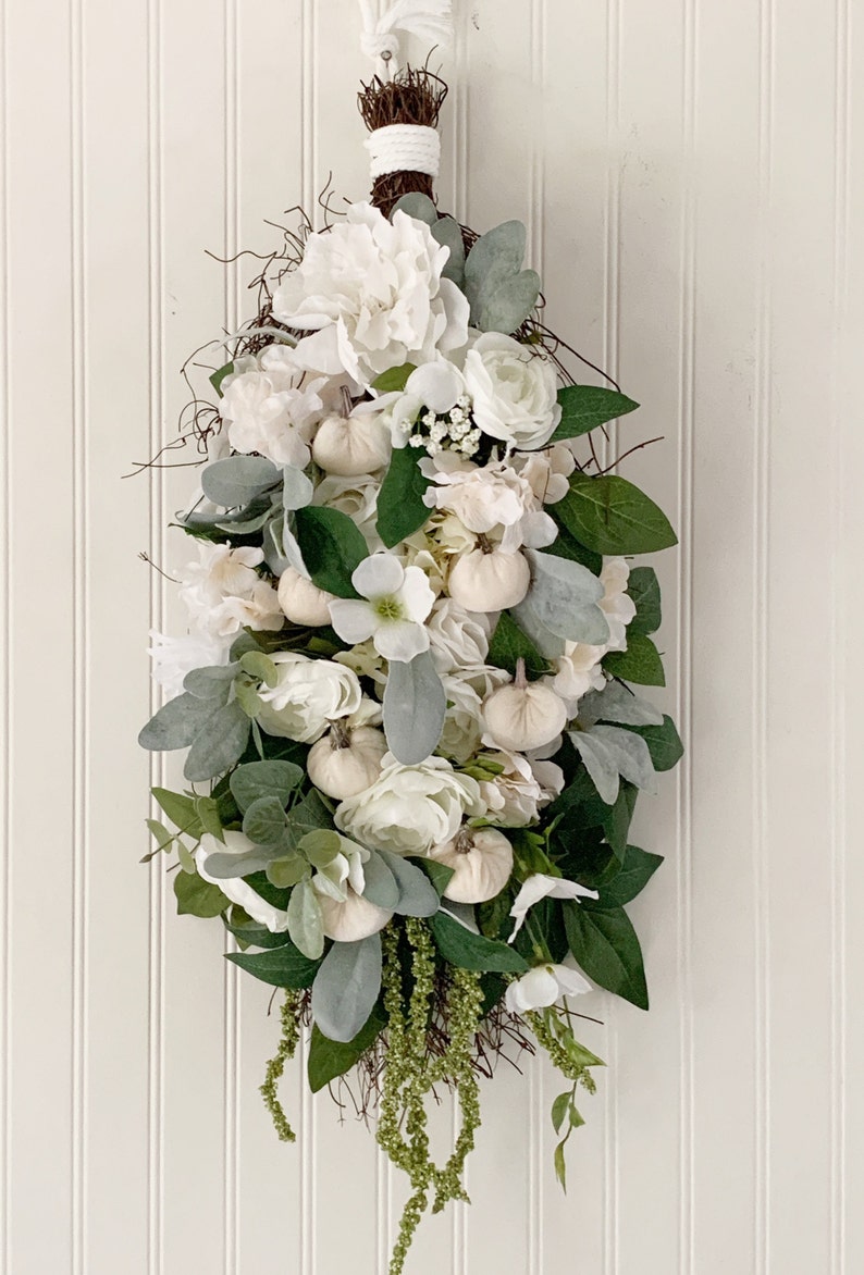 Vertical Teardrop Swag French Country Farmhouse Decor Front - Etsy