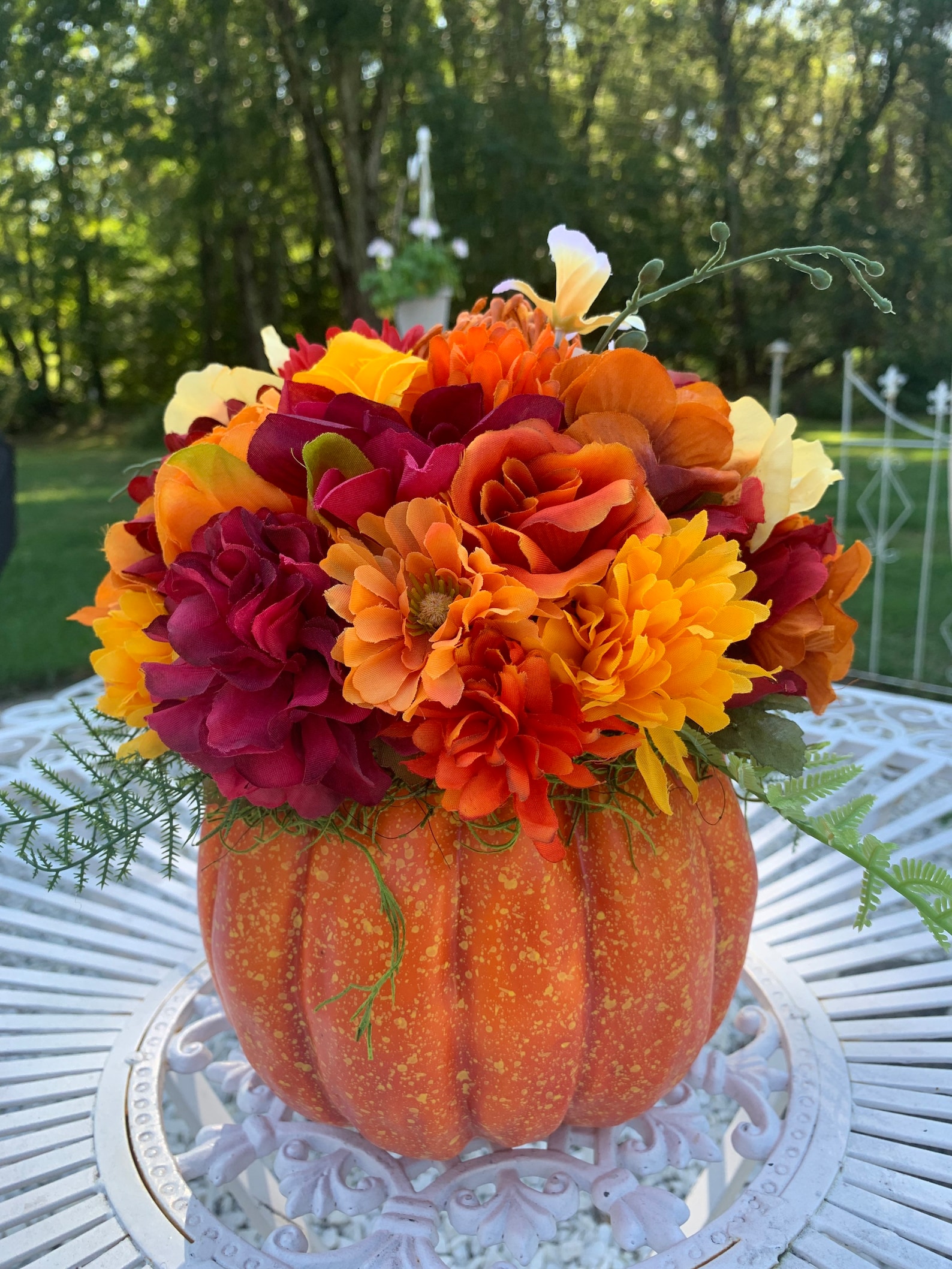 Fall Pumpkin Centerpiece Farmhouse Autumn Decor Floral - Etsy