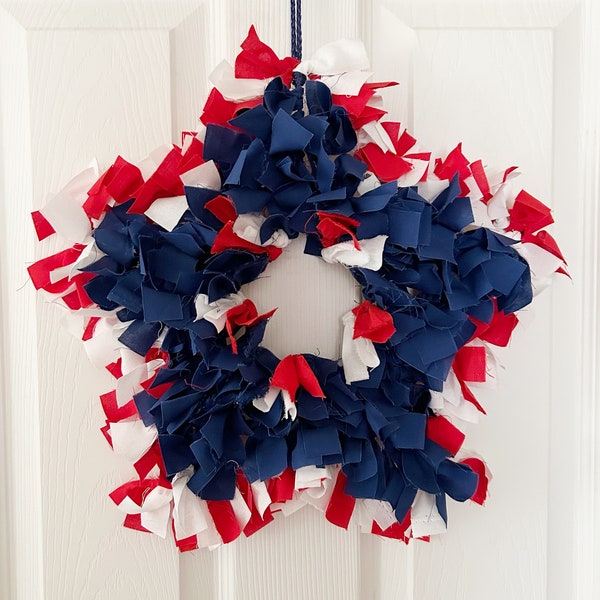 Patriotic Rag Wreath - Etsy