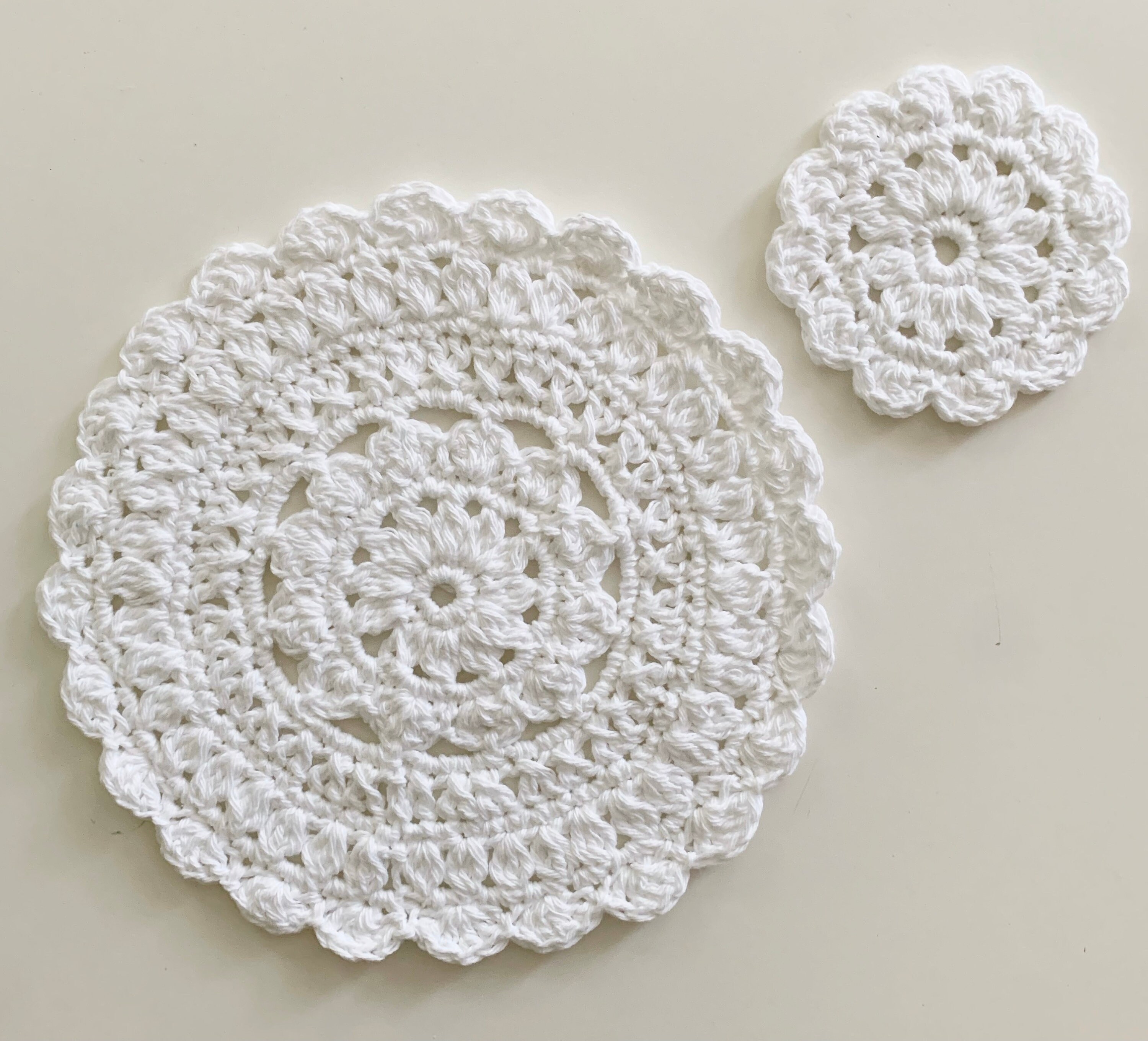 Farmhouse table decor crochet coaster kitchen placemat | Etsy