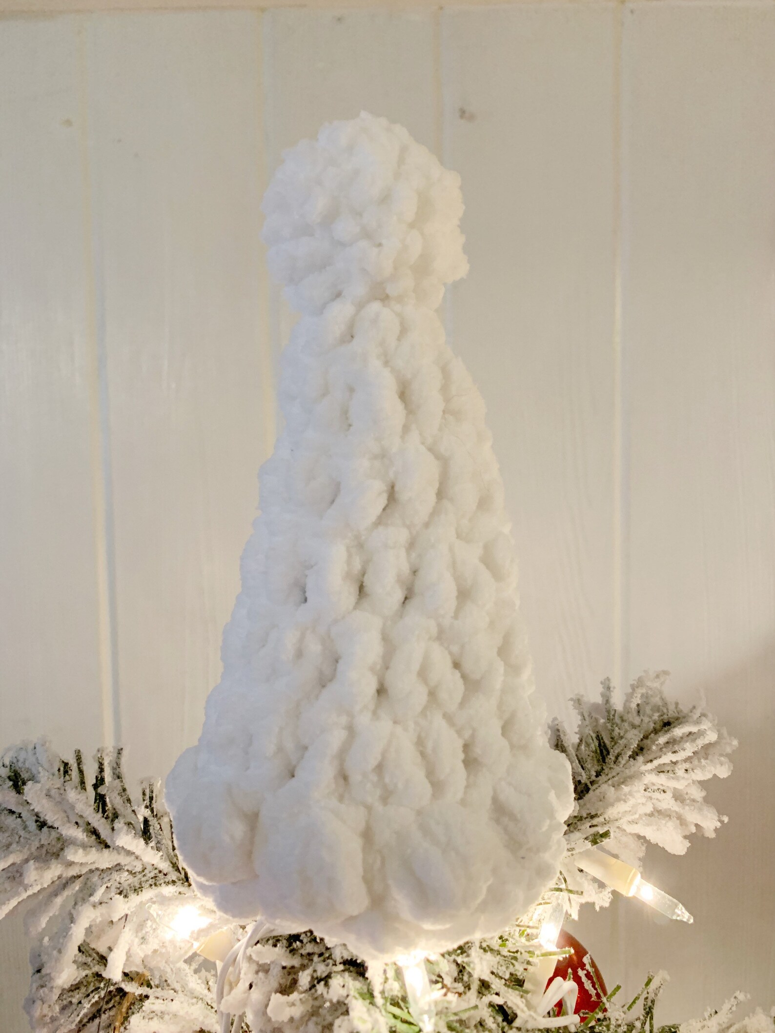 White Santa Hat Christmas Tree Topper Christmas Tree Decor - Etsy