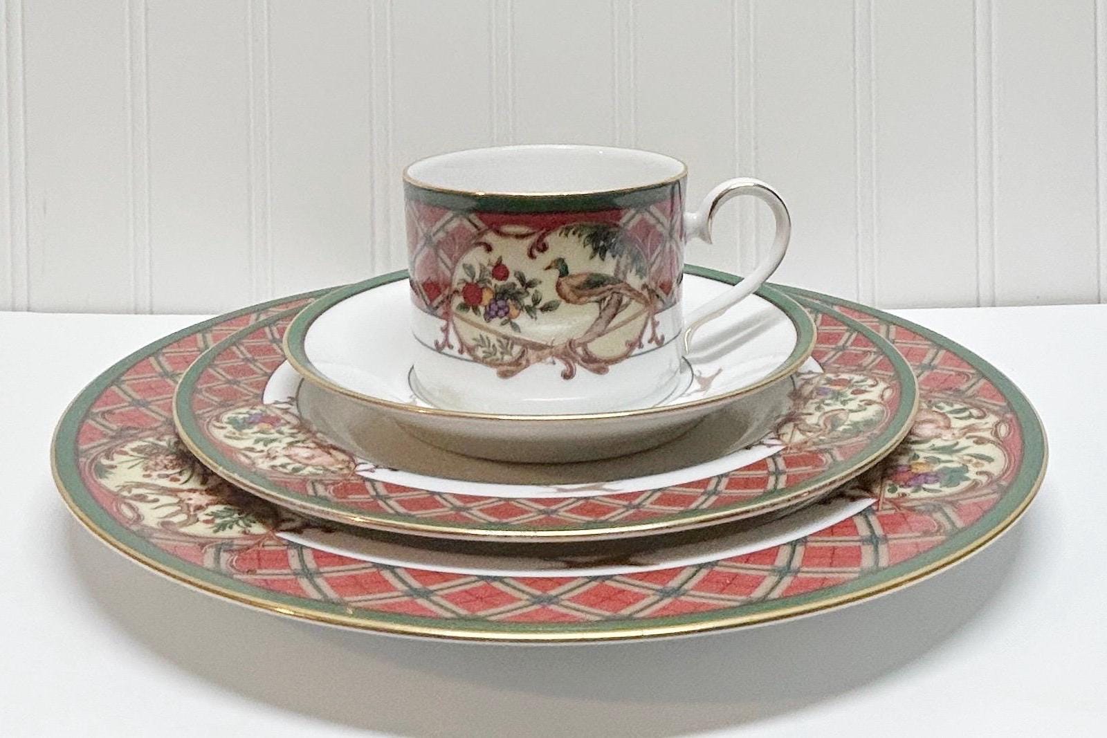 Fine China Dinner Plates Royal Hunt by Noritake - Vintage Ceramic Table ...