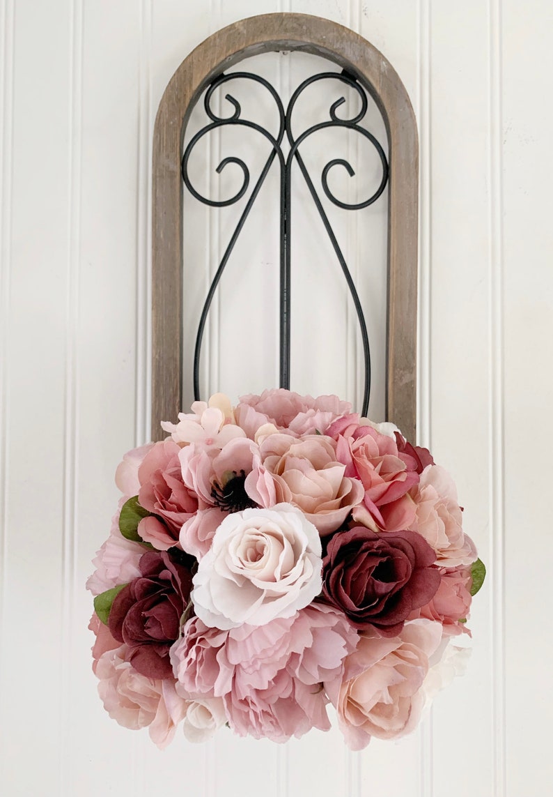 Rustic Farmhouse Wall Decor Floral Wall Sconce Flower | Etsy