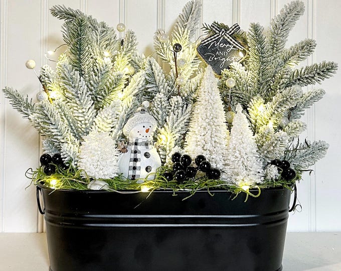 Winter Table Top Farmhouse Decor Christmas Holiday Gift - Etsy