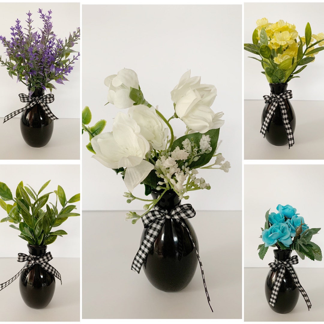 Tiered Tray Mini Flower Arrangement Decor - Rustic Farmhouse Decoration ...