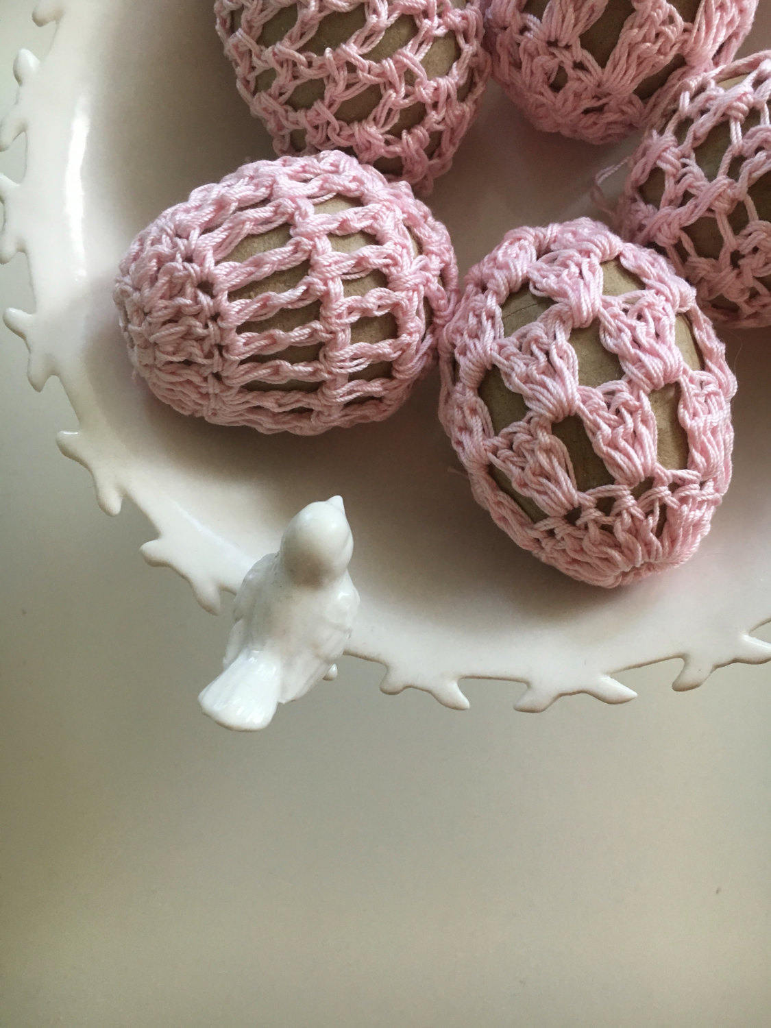 5 Blush Pink Easter Eggs Easter Decor Handmade Easter Egg - Etsy