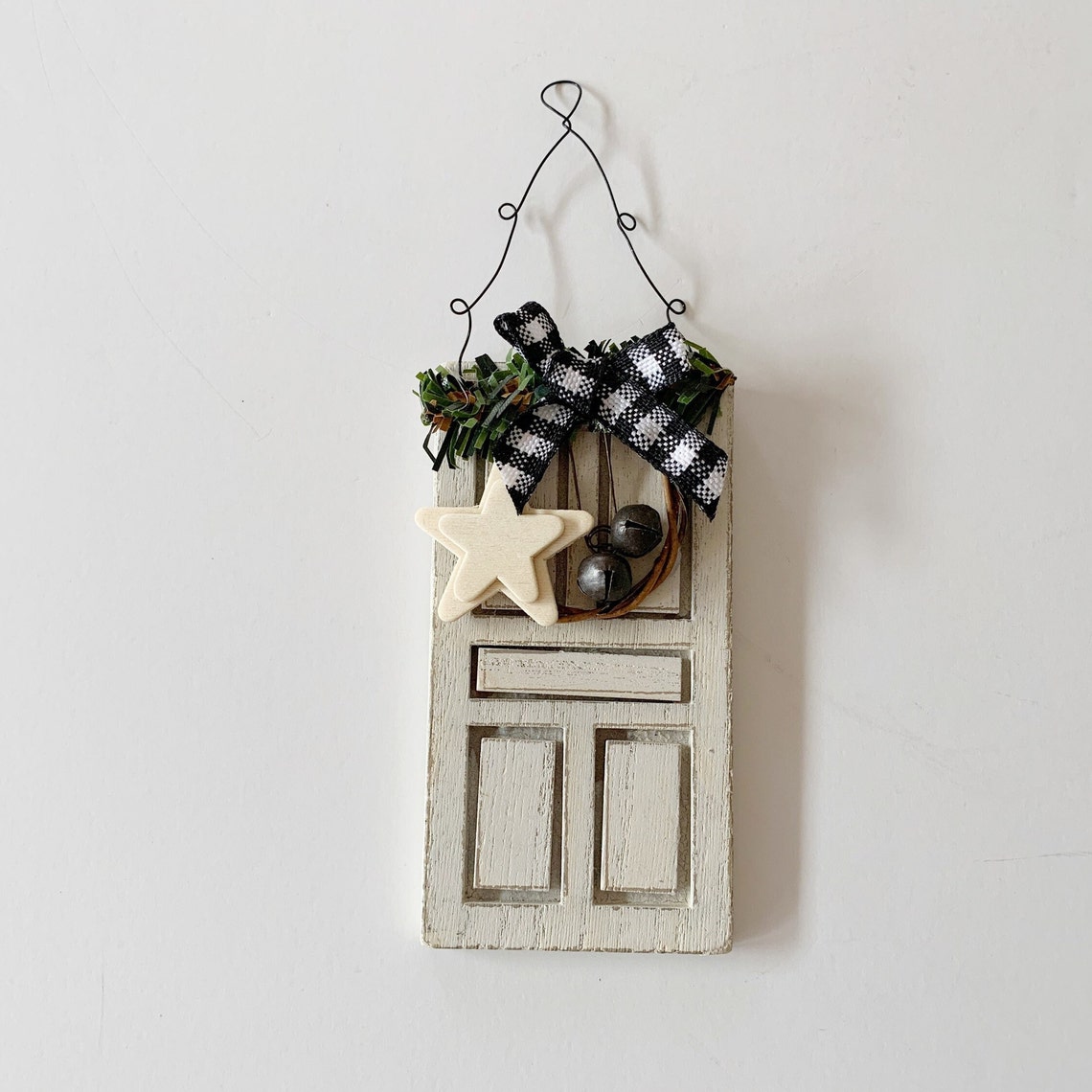 Mini Front Door Christmas Ornament Farmhouse Holiday Decor - Etsy