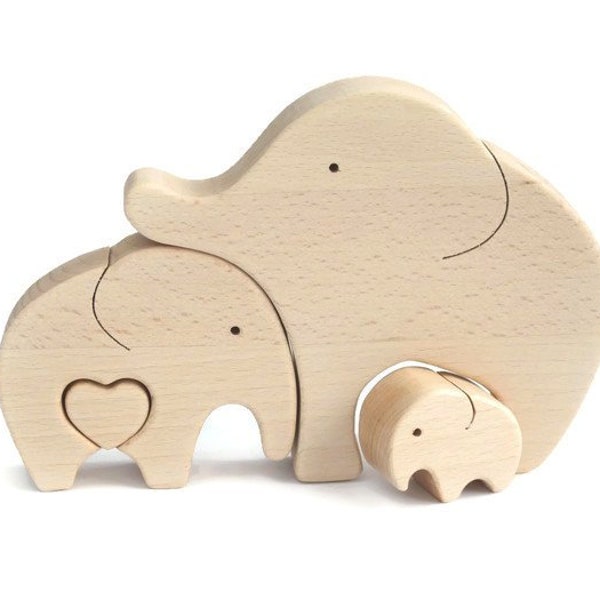 Wood Elephant Toy - Etsy