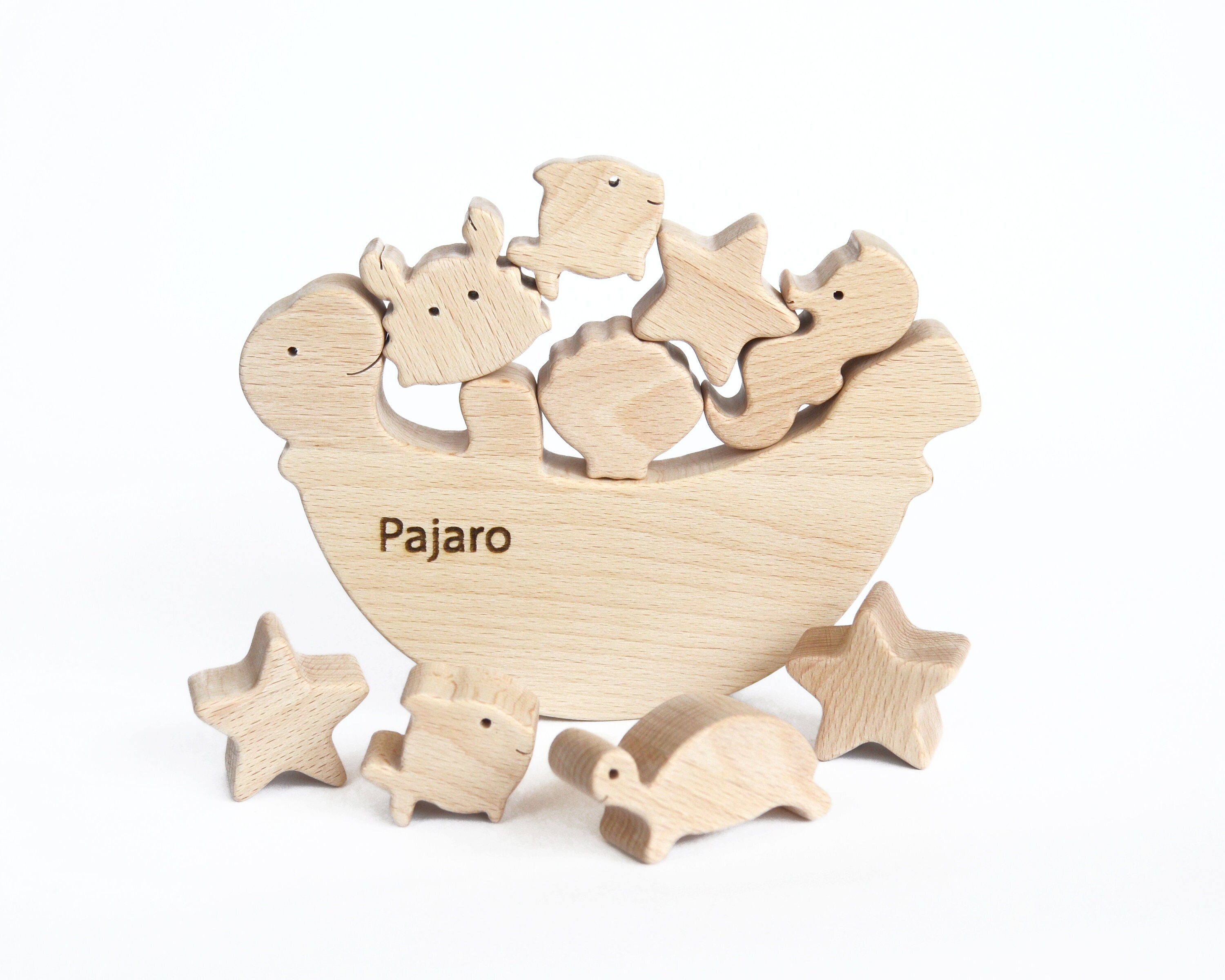 Personalized Turtle Wooden Stacking Toy . Balance Toy for | Etsy