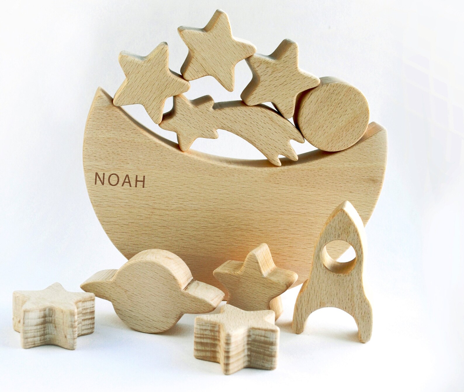 Personalized Space Themed Balance Toy Wooden Game for Children | Etsy